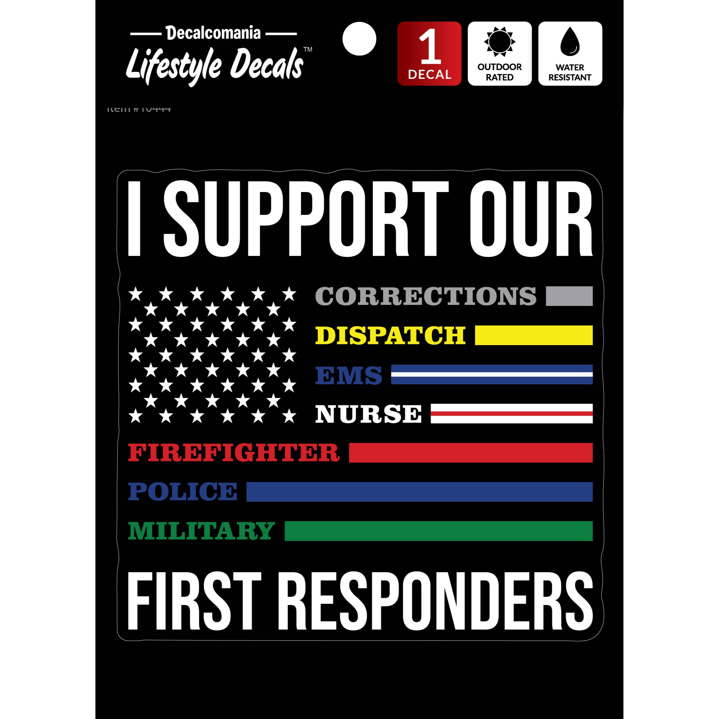 Support First Responders Flag Car Sticker Decal – Responder Supply